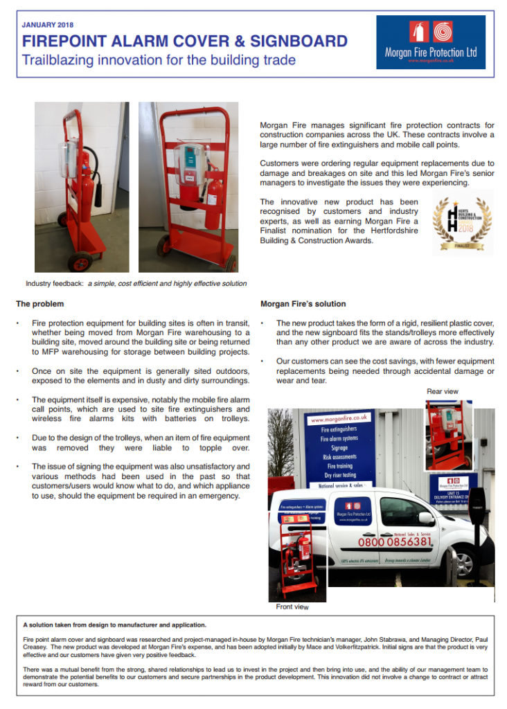 Firepoint Alarm Cover & Signboard - Morgan Fire