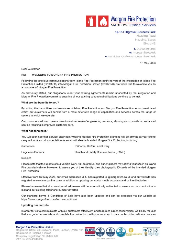 Island Fire Protection - Morgan Fire